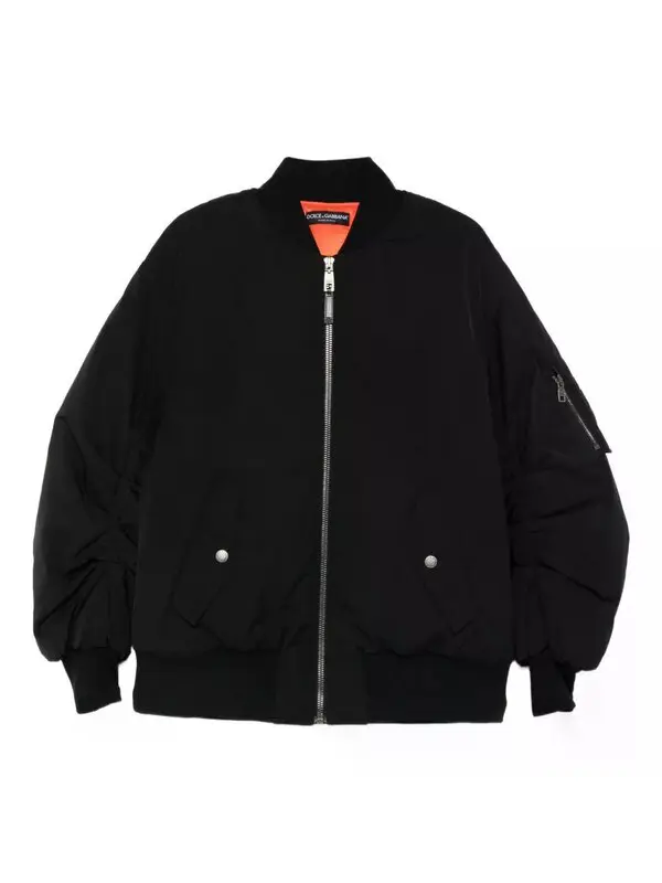 Dolce & Gabbana Zip-fastening Bomber Jacket - Black
