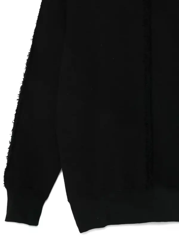Comme Des Garçons Frayed-edge Crewneck Sweatshirt
