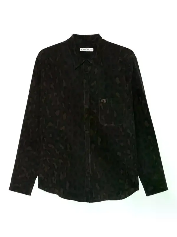 BLAZÉ MILANO Leopard-pattern Patch-pocket Shirt