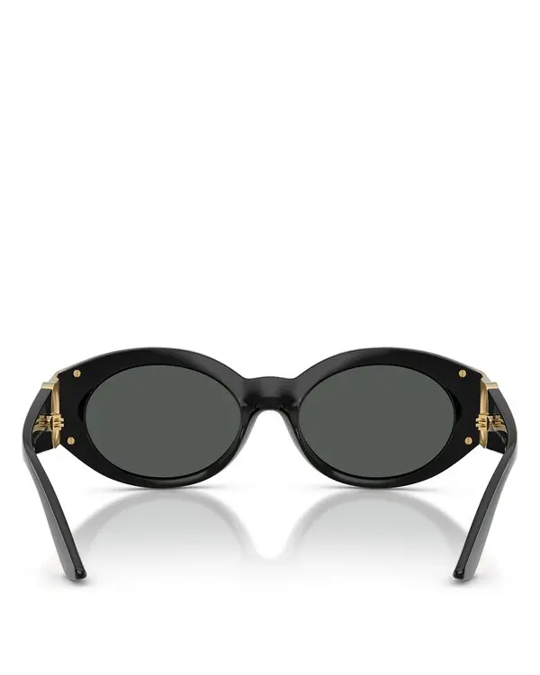 Versace Oval Sunglasses, 55mm - Black