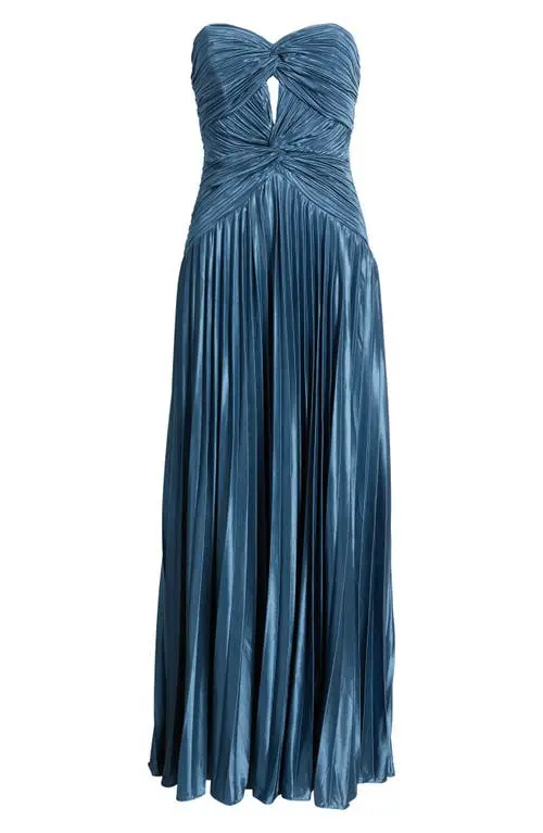 Lulus Florence Twist Front Strapless Dress