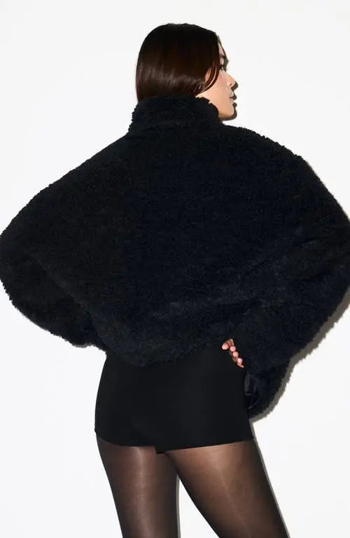 SKIMS Faux Fur Oversized Jacket - Onyx