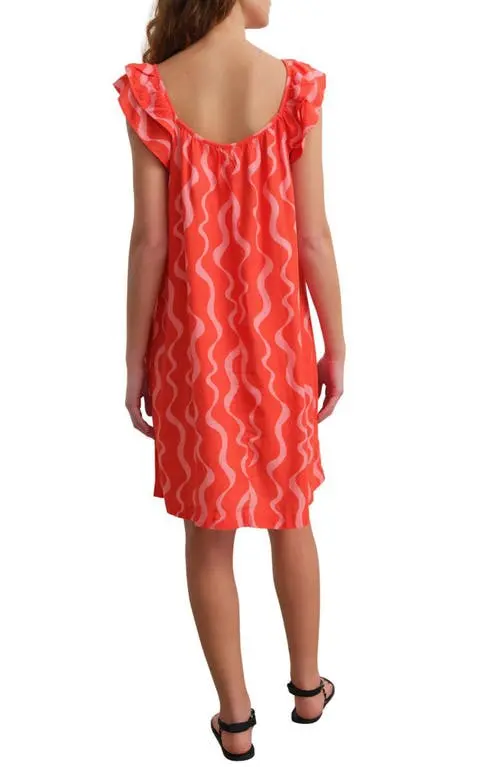 NEXT A-line Dress With Ruffled Cap Sleeves