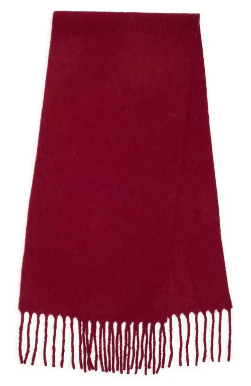 Nordstrom Wool & Alpaca Blend Fringe Scarf - Red Karanda