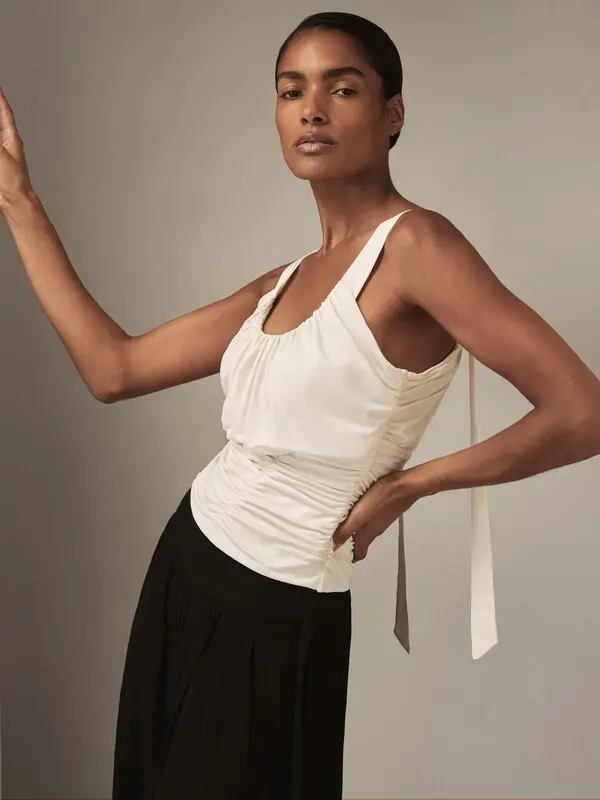 REISS Darlie Royal Ballet Ruched Vest
