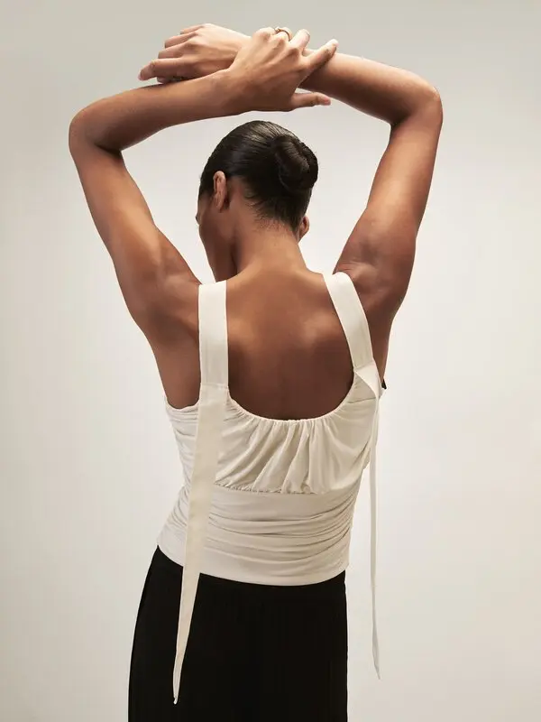REISS Darlie Royal Ballet Ruched Vest