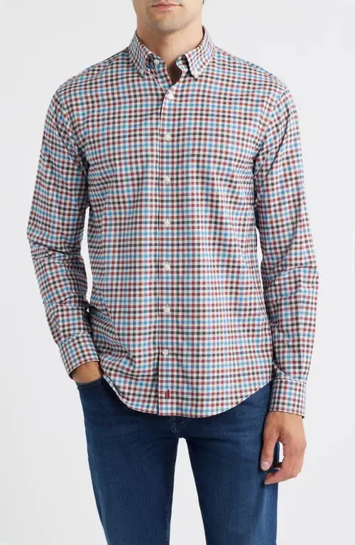 Johnnie-o Hartwick Plaid Nylon Blend Button-down Shirt