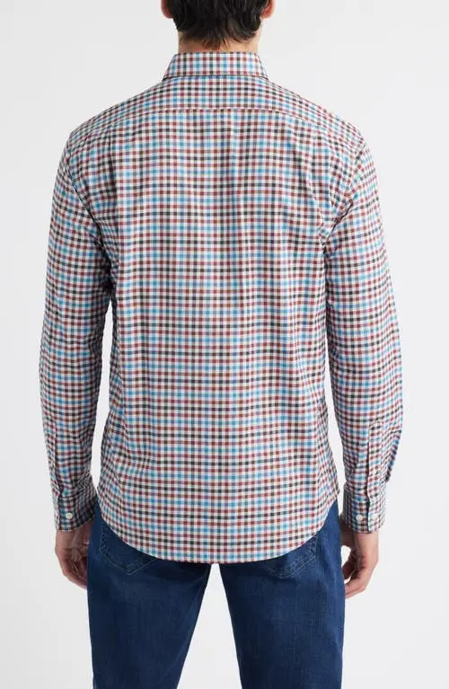Johnnie-o Hartwick Plaid Nylon Blend Button-down Shirt