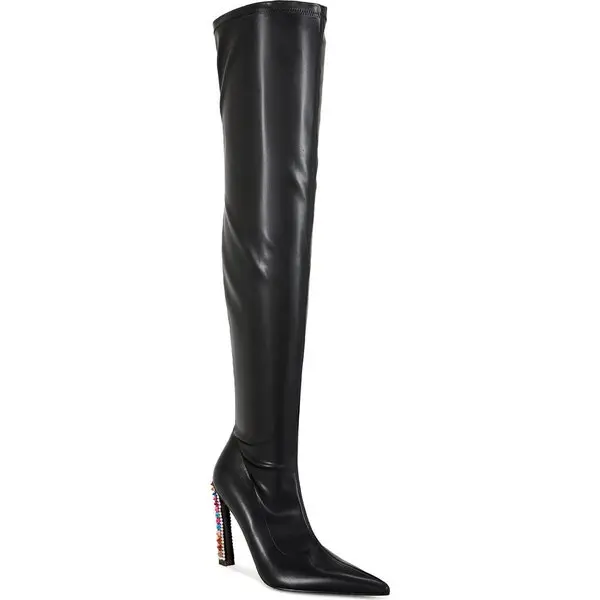 AZALEA WANG Cosmic Bling Over-the-knee Boots