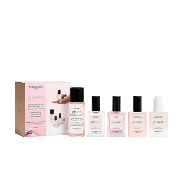 MANUCURIST Green Non-toxic Quick Dry Nail Polish Routine With Gel-like Finish - One-color