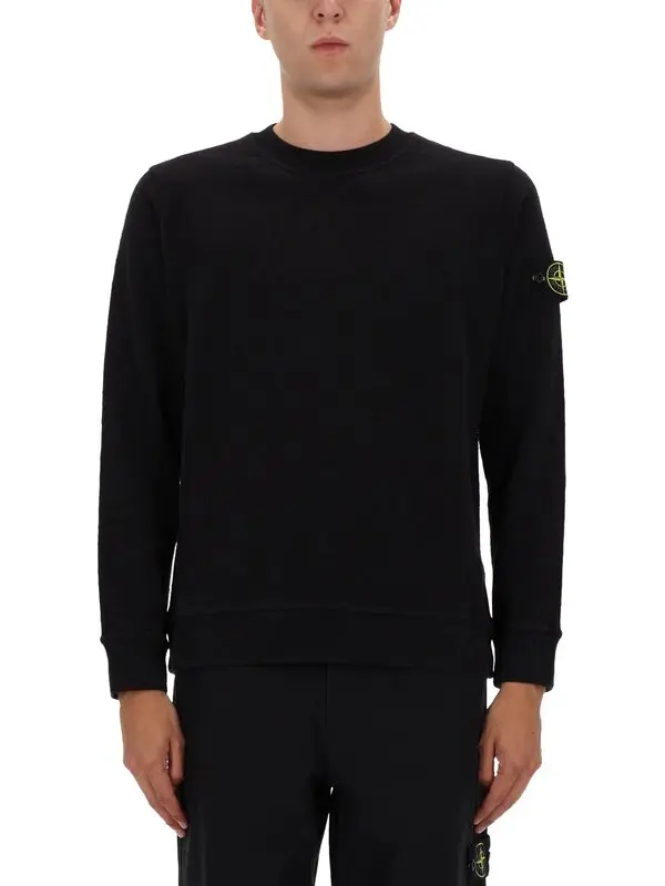 Stone Island Cotton Sweatshirt - Black