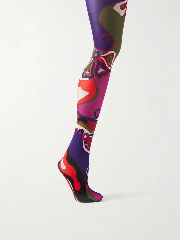 Emilio Pucci Printed Tights - Multi