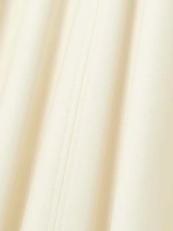 Brunello Cucinelli Gathered Wool-blend Midi Skirt - Ivory