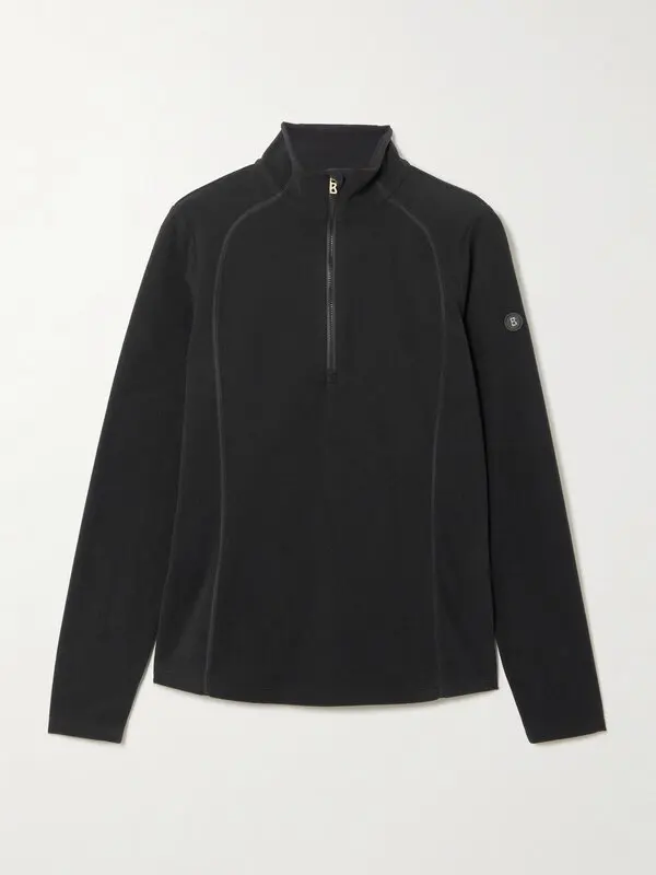 Bogner Appliquéd Fleece Base Layer - Black