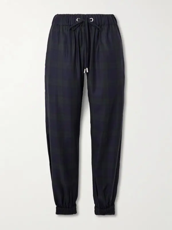 Sasuphi Vale Checked Wool Sweatpants