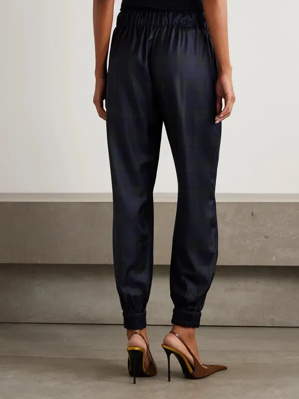 Sasuphi Vale Checked Wool Sweatpants