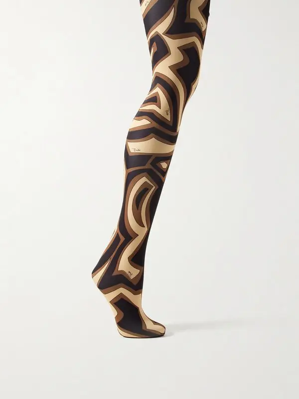Emilio Pucci Printed Tights - Multi