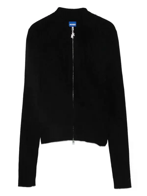 Hugo Zip-up Ribbed Cardigan