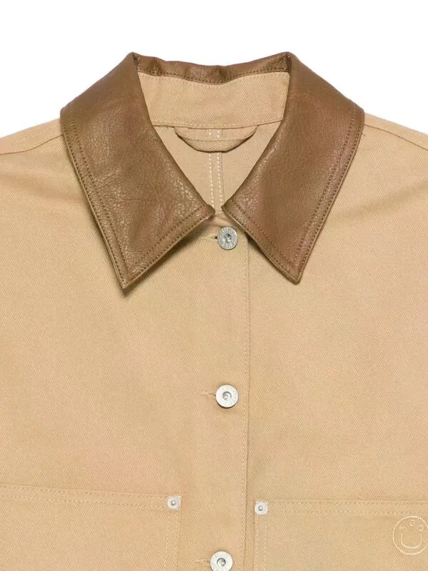 Hugo Contrasting-collar Cropped Jacket