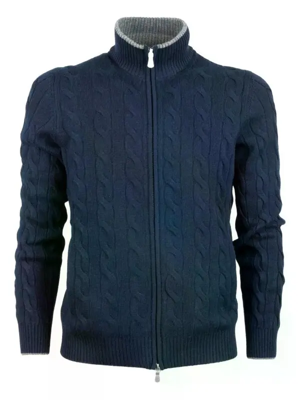 BARBA NAPOLI Cable-knit Zip Cardigan