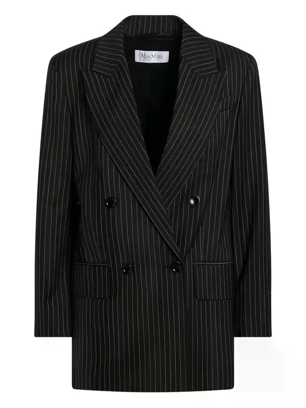 Max Mara Striped Double-breasted Blazer