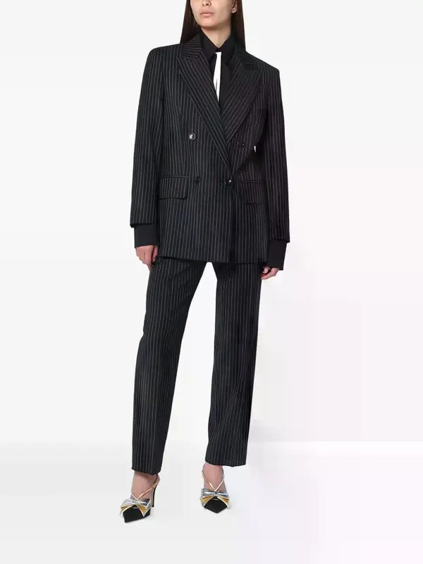 Max Mara Striped Double-breasted Blazer