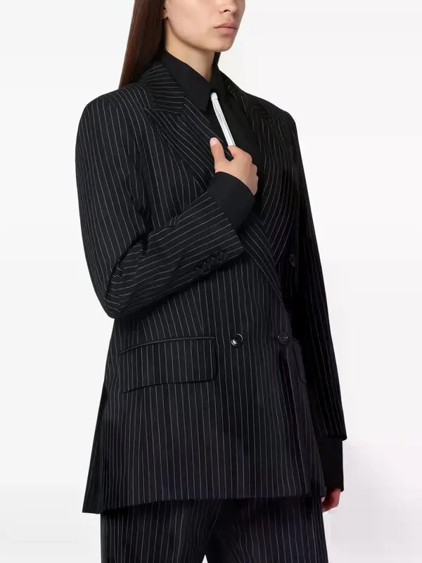 Max Mara Striped Double-breasted Blazer