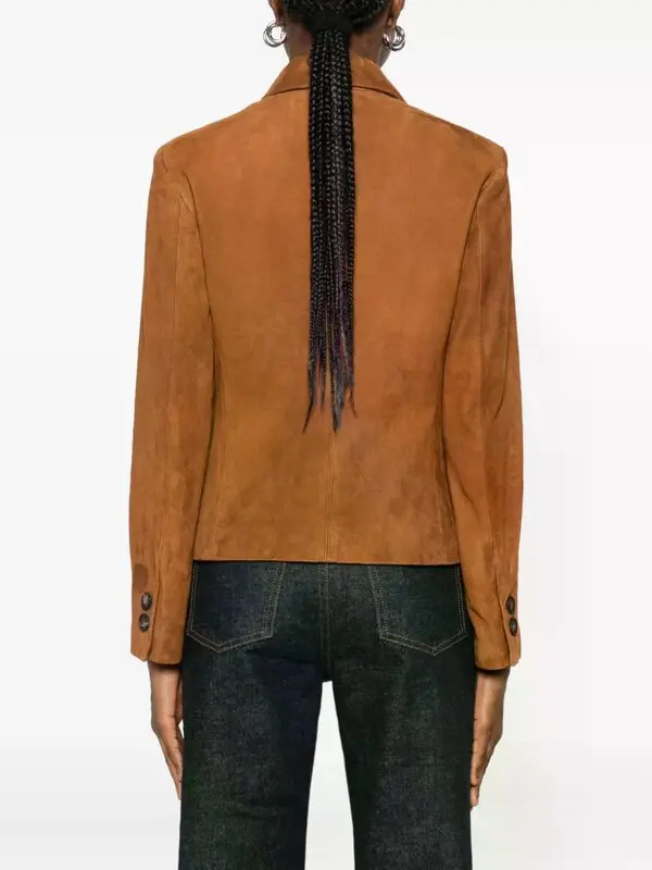Tagliatore Button-front Suede Jacket