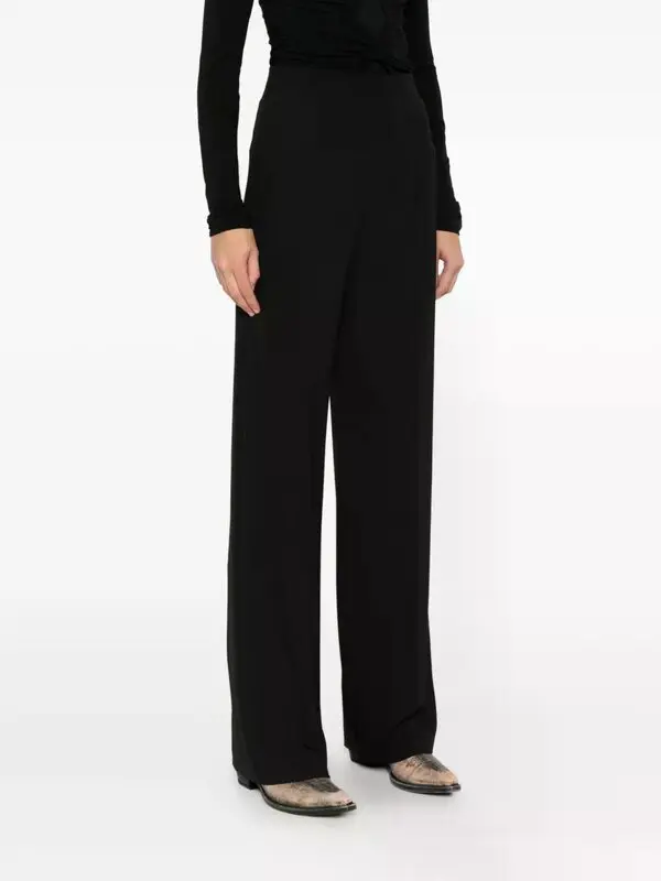 Patrizia Pepe High-waist Straight-leg Trousers - Black
