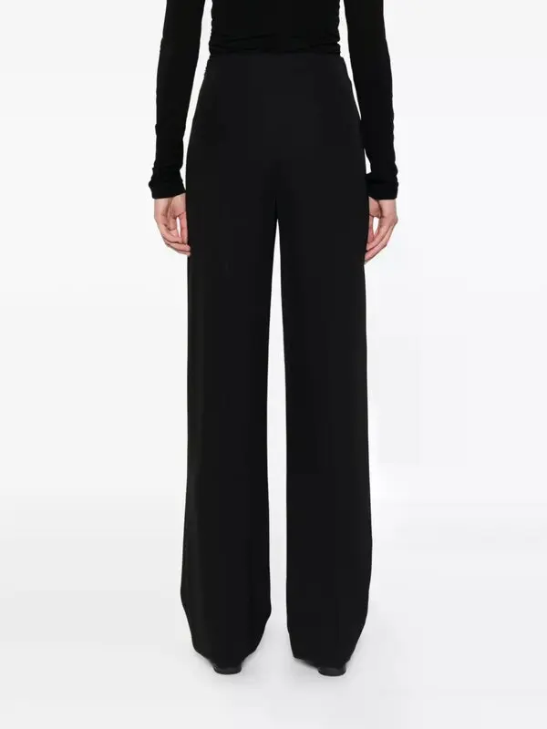 Patrizia Pepe High-waist Straight-leg Trousers - Black
