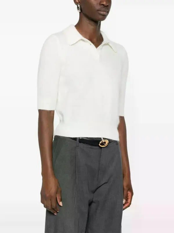 TWINSET Brushed-effect Polo Top