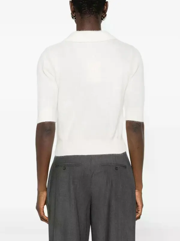 TWINSET Brushed-effect Polo Top