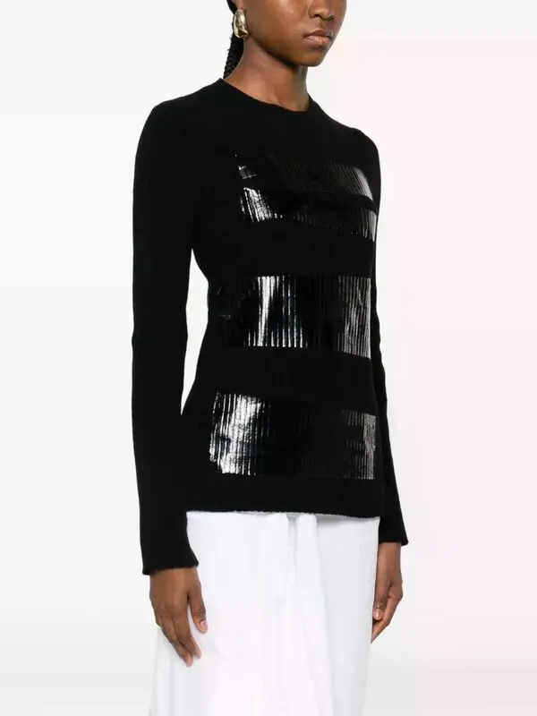 MAISON MARGIELA Round-neck Panelled Sweater