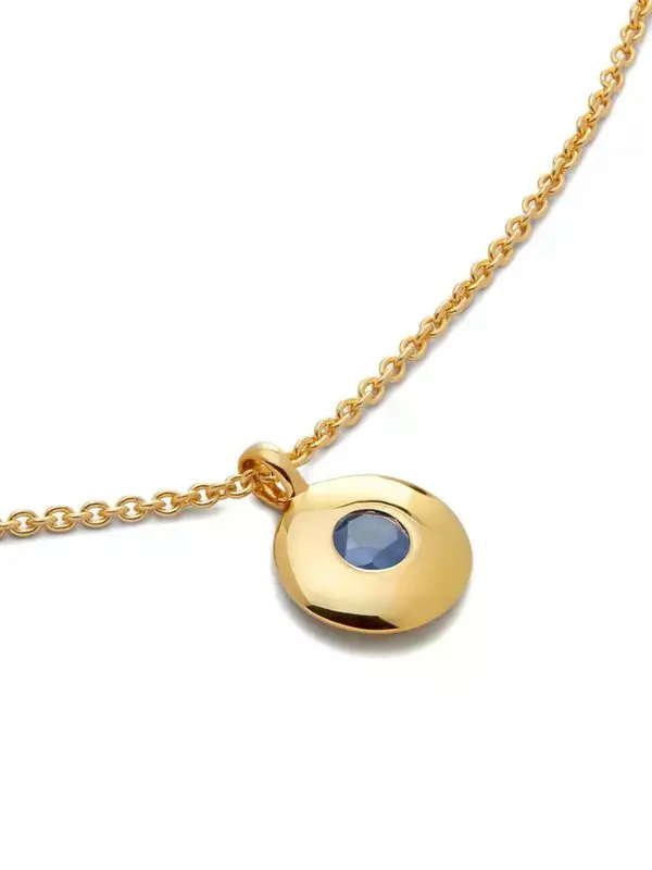 Monica Vinader Round Pendant Necklace - Gold