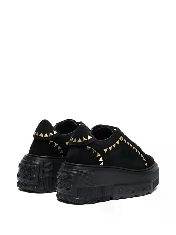 Casadei Triangular-stud Platform Sneakers - Black