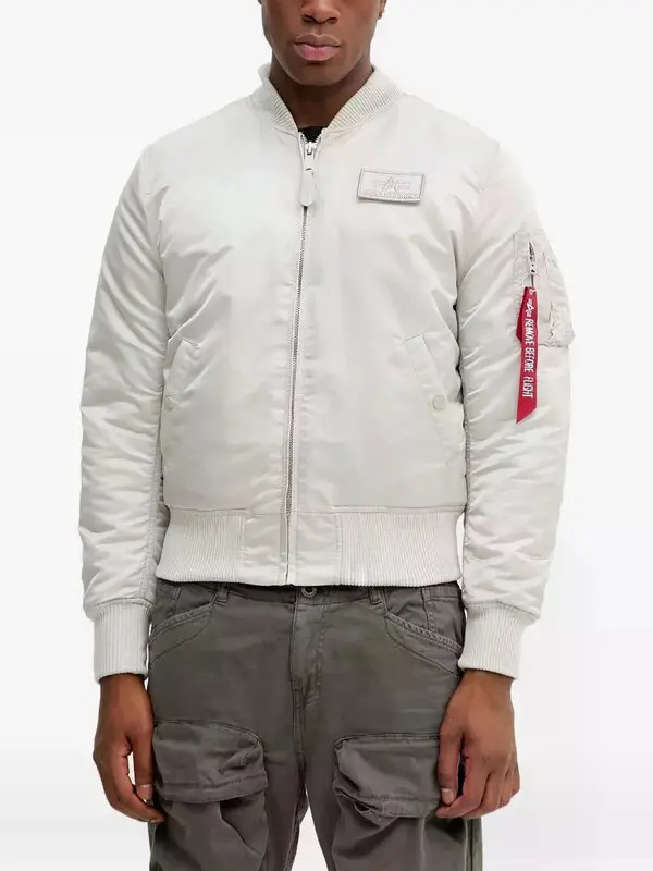 Alpha Industries Hooded Bomber Jacket - Grey