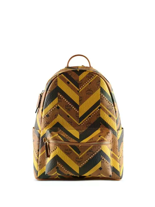 Mcm Chevron-print Backpack