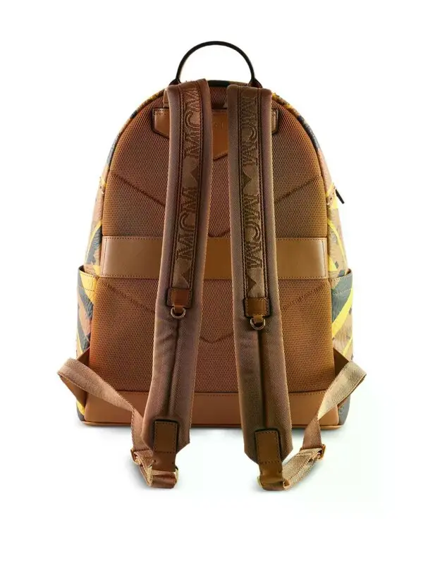 Mcm Chevron-print Backpack