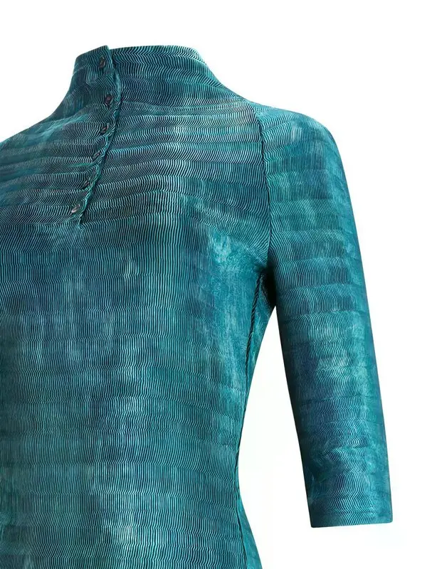 Fendi Pleated Midi Dress - Blue