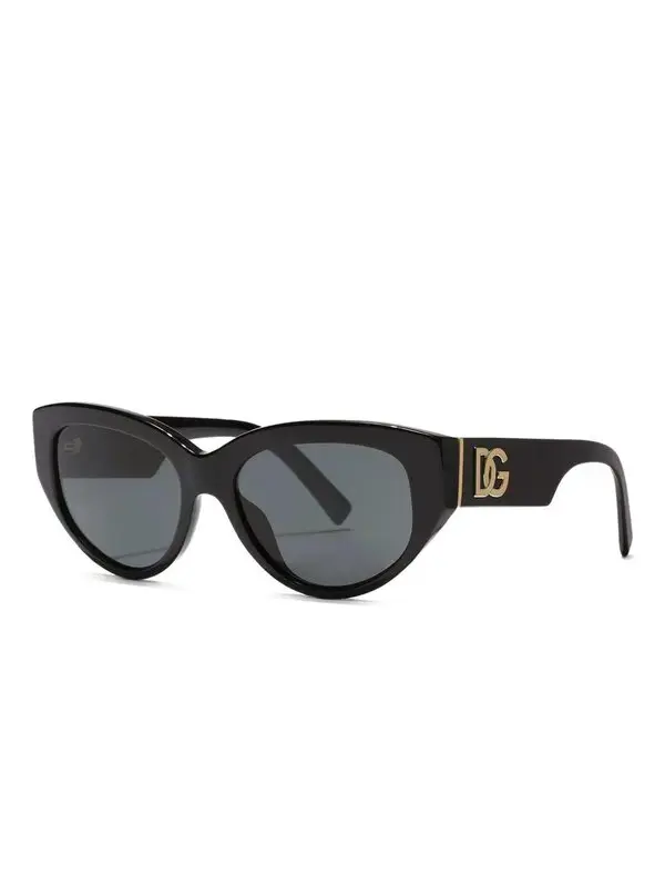 Dolce & Gabbana Dg Crossed Cat-eye Sunglasses - Black