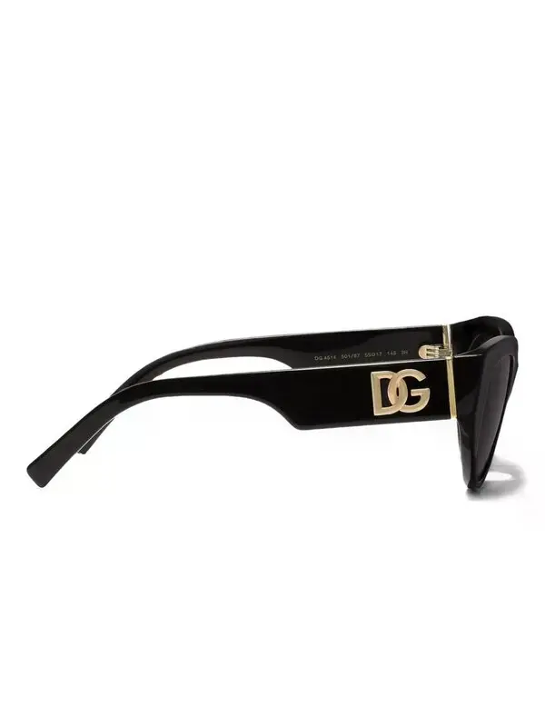 Dolce & Gabbana Dg Crossed Cat-eye Sunglasses - Black
