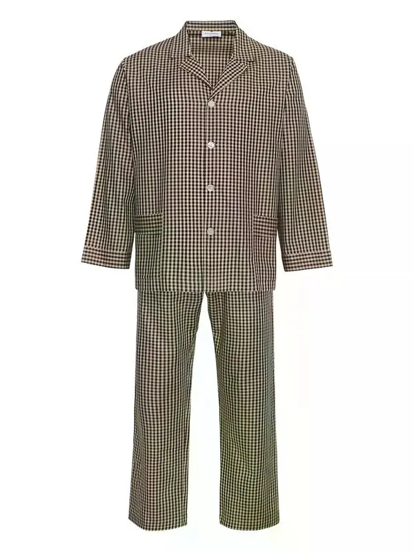 LOJA DAS MEIAS Checked Pajama - Brown