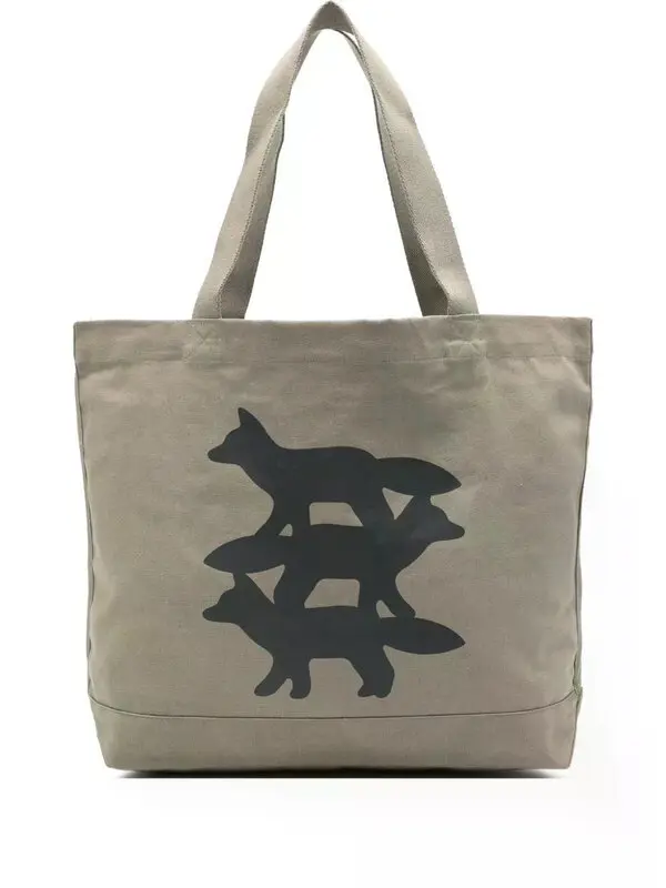 Maison Kitsuné Stunt Fox Tote Bag - Brown