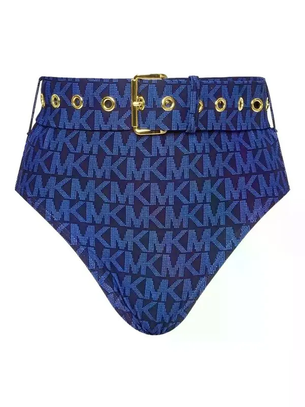 Michael Kors Logo Belted Biking Briefs - Blue