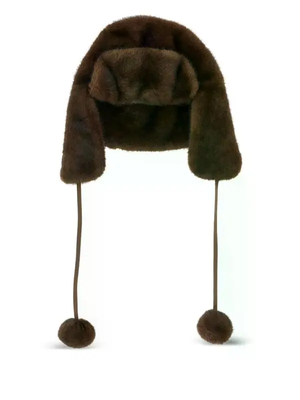 LOU ANDREA Faux-fur Trapper Hat - Brown