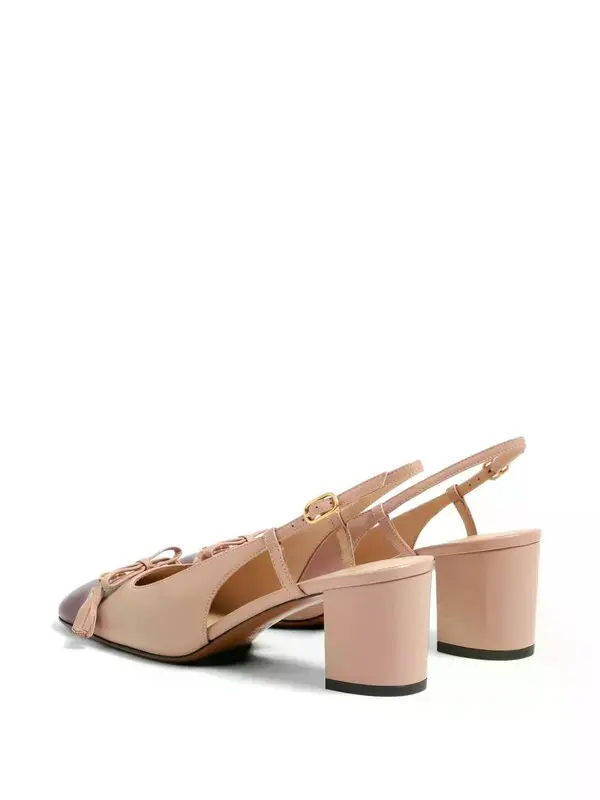 Valentino Garavani Valet Du Roi Kidskin Slingback Pumps - Neutrals