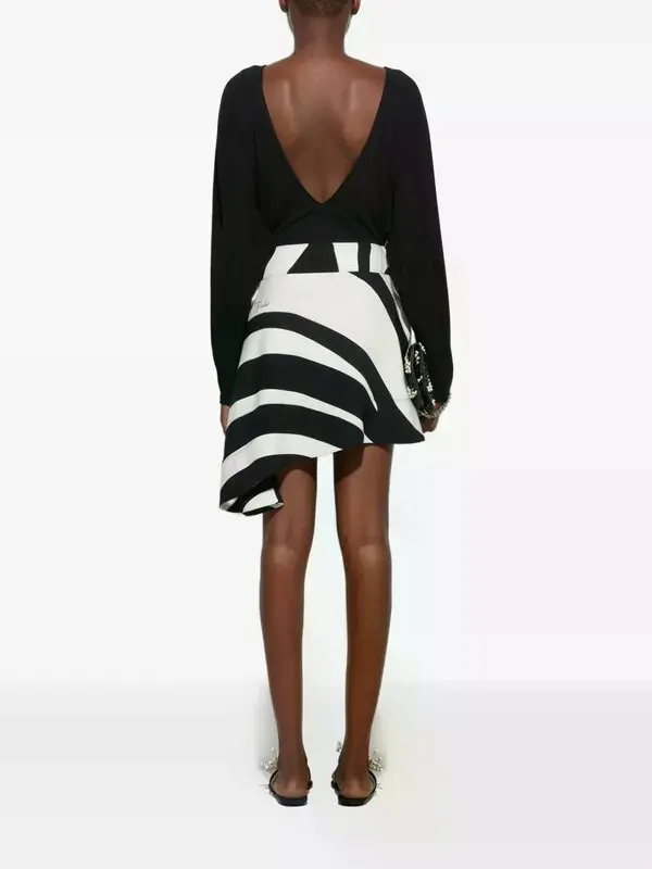 Emilio Pucci Marmo-print Asymmetrical Mini Skirt