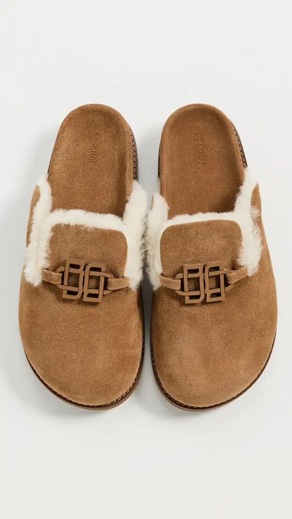 Simkhai Mila Suede Shearling Slippers