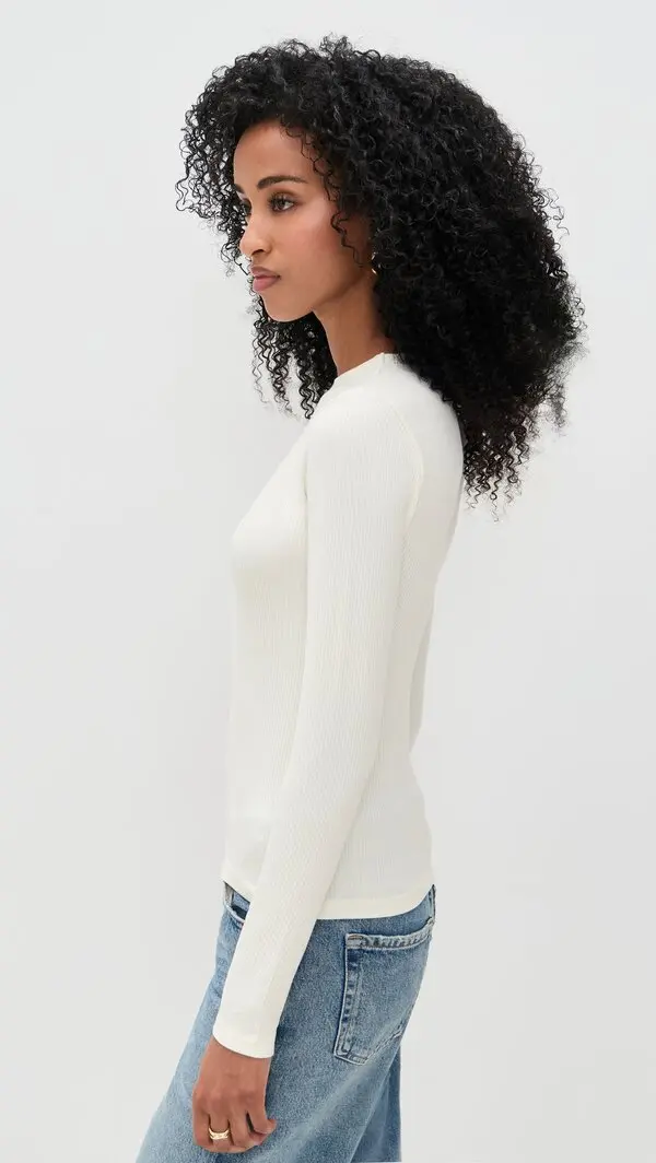 Madewell Drapey Ribbed Long-sleeve Tee