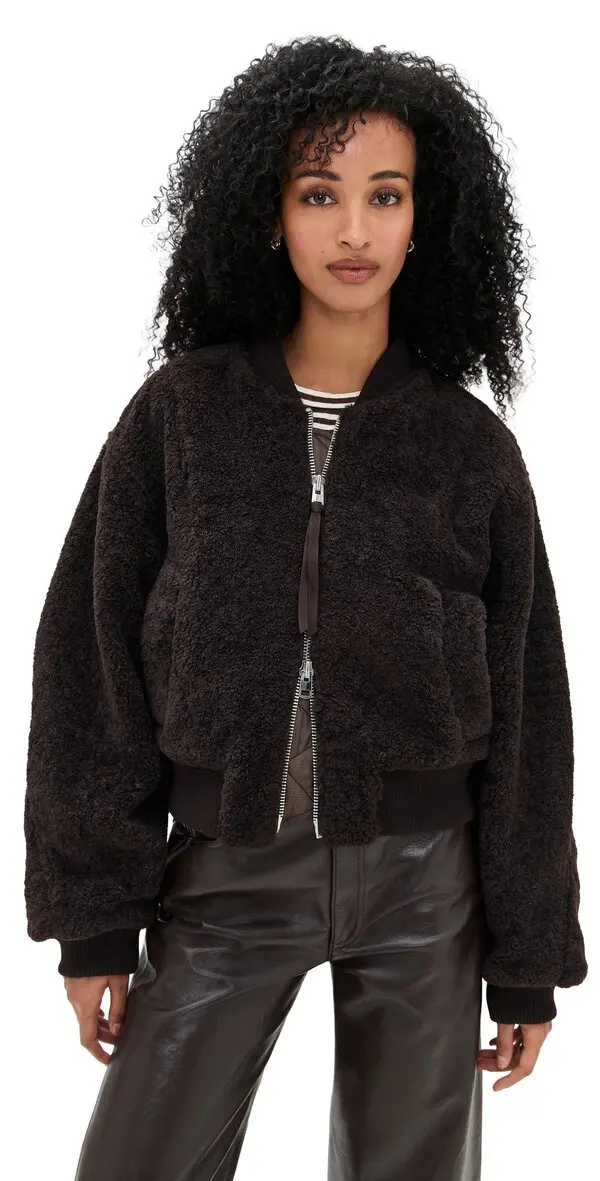 AGOLDE Iona Skye Sherpa Jacket - Chocolate